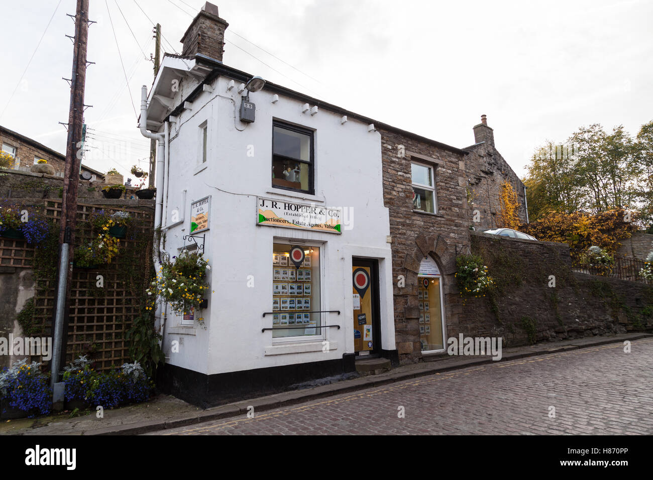 Old buildings in Hawes, North Yorkshire England Stock Photo - Alamy