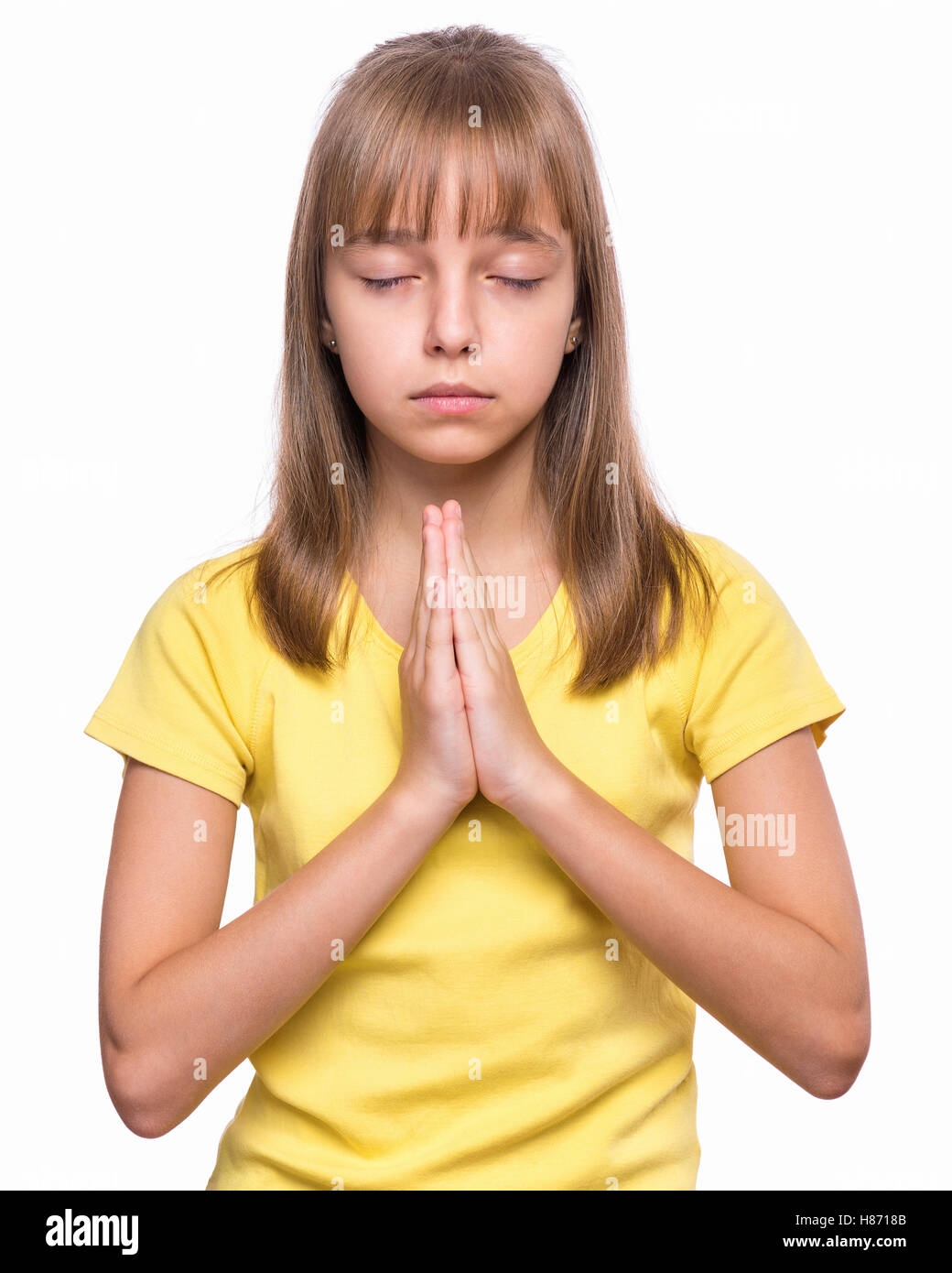 Kid child girl head hi-res stock photography and images - Alamy