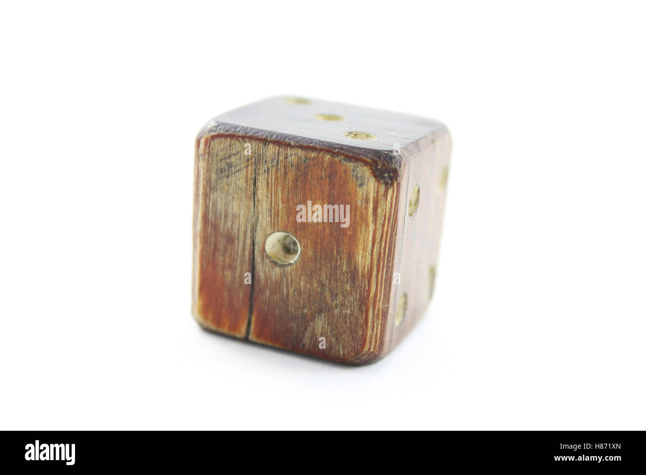Dice number on wood table hi-res stock photography and images - Alamy