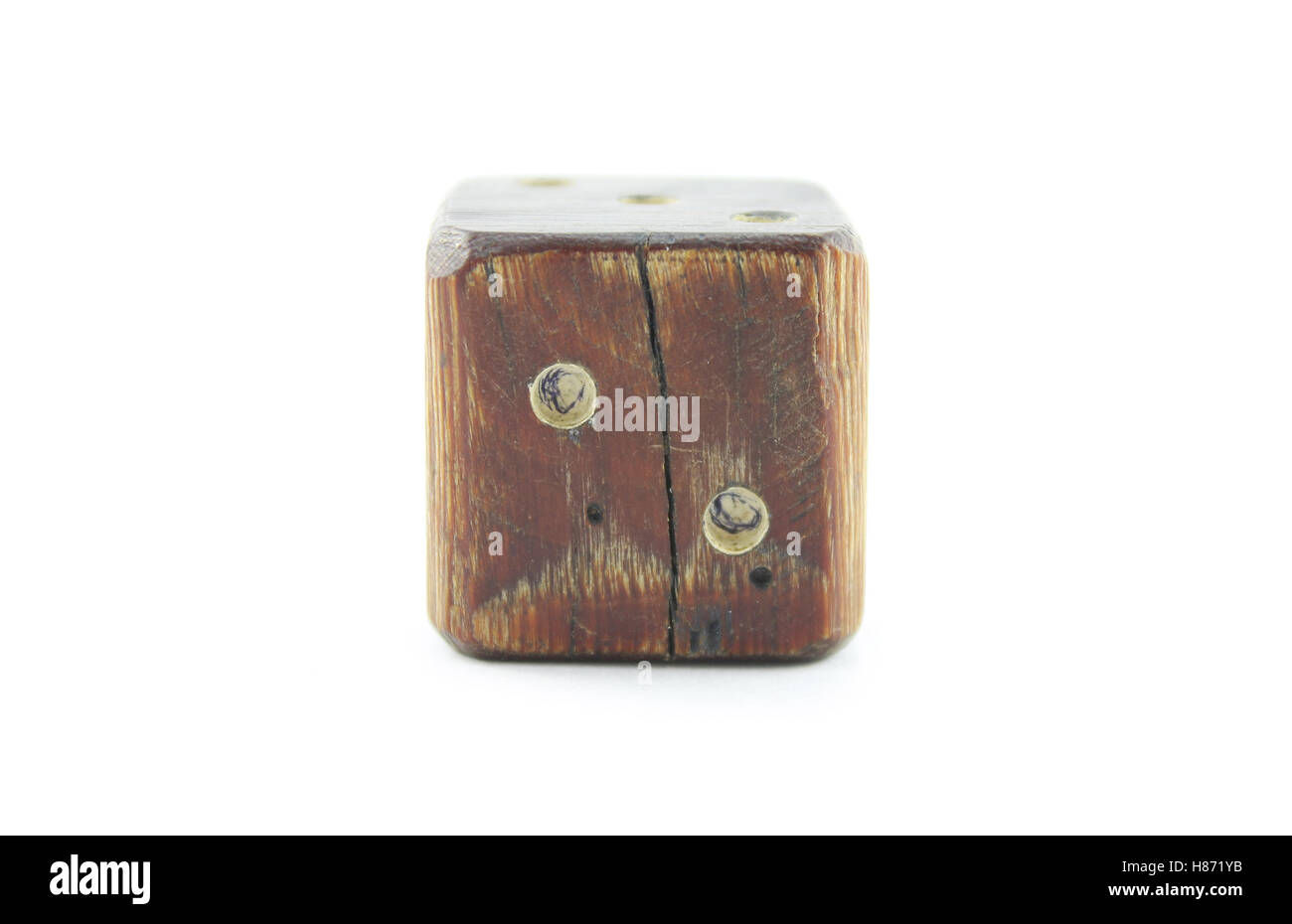 Dice number on wood table hi-res stock photography and images - Alamy