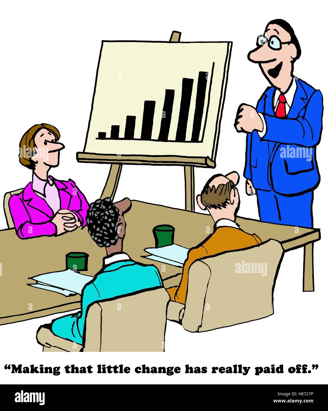 Cartoon business meeting businessmen new hi-res stock photography and ...