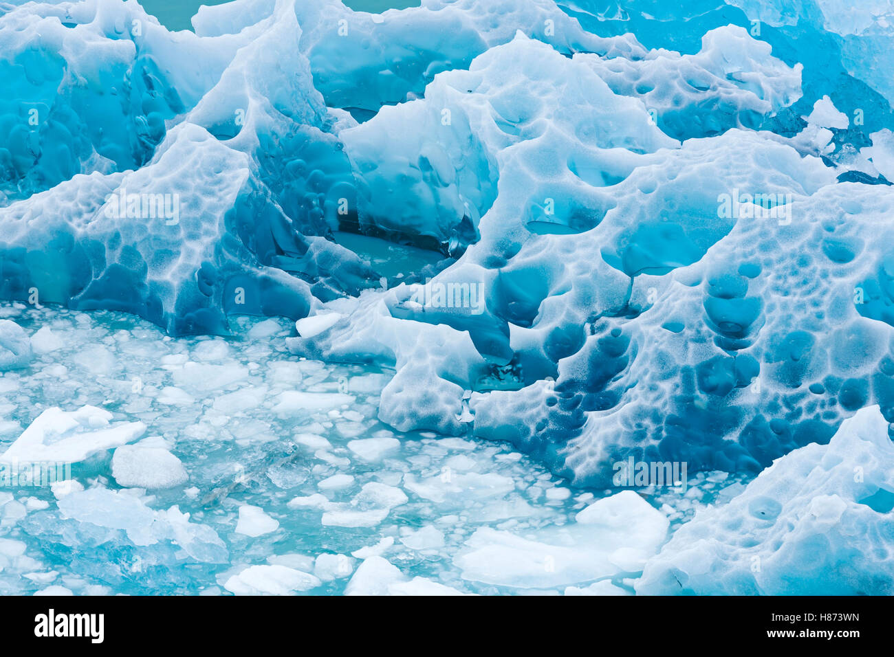 Blue ice, Perito Moreno Glacier, Los Glaciares National Park, Argentina ...