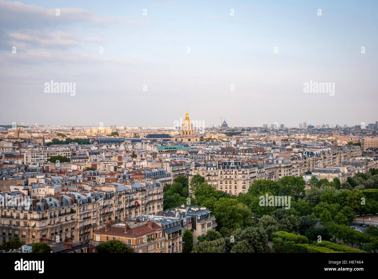 Aerial view over Paris, France Stock Photo - Alamy