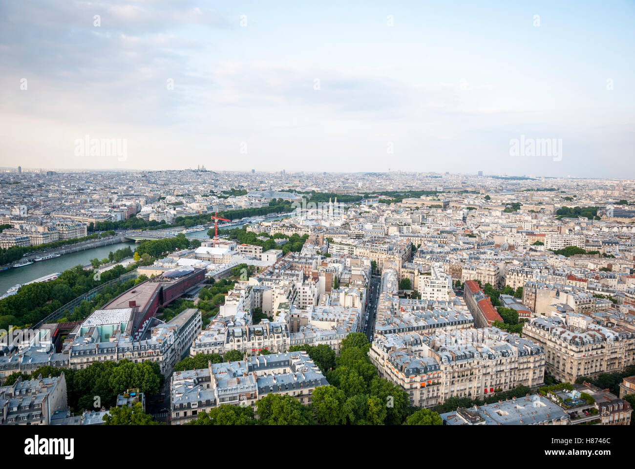 Aerial view over Paris, France Stock Photo - Alamy