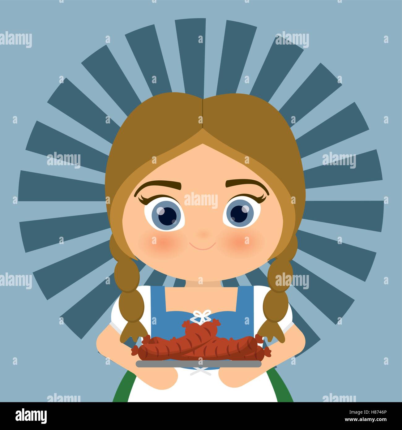 Sausage german cartoon Stock Vector Image & Art - Alamy