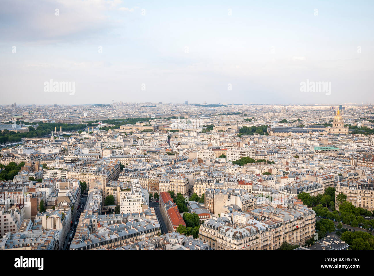 Aerial view over Paris, France Stock Photo - Alamy