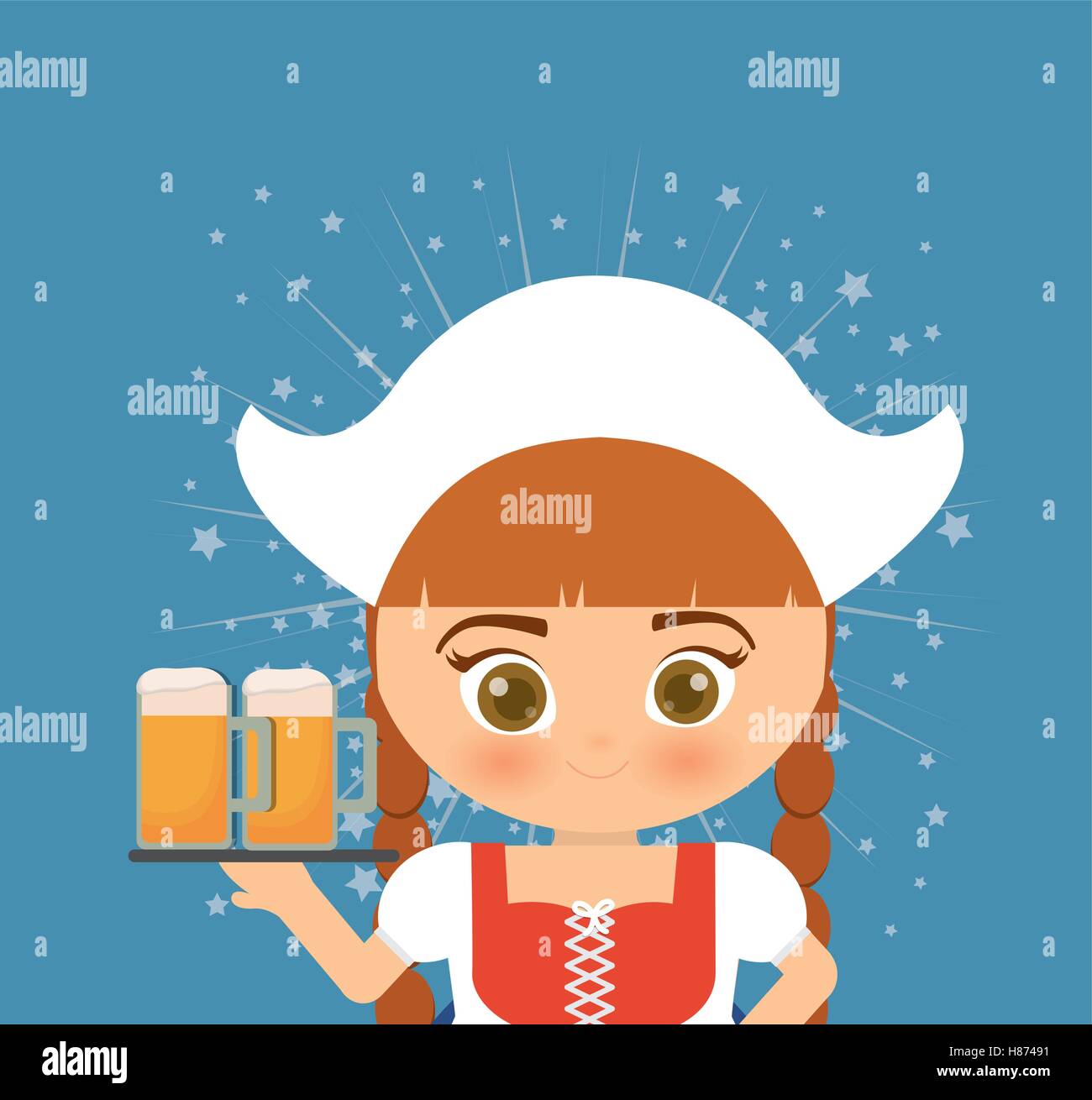 German traditional dress woman Stock Vector Images - Alamy