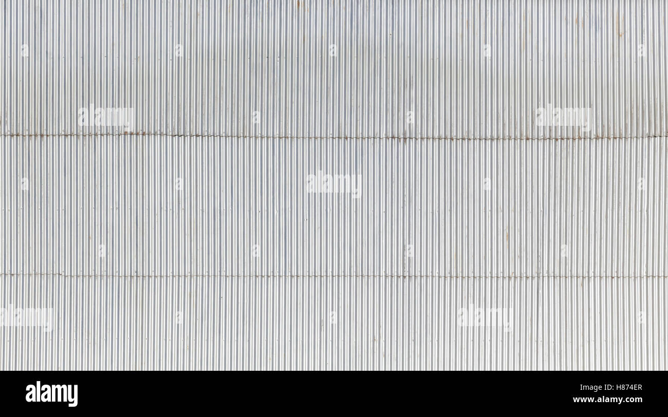 Industrial building wall made of corrugated metal sheet, flat ...