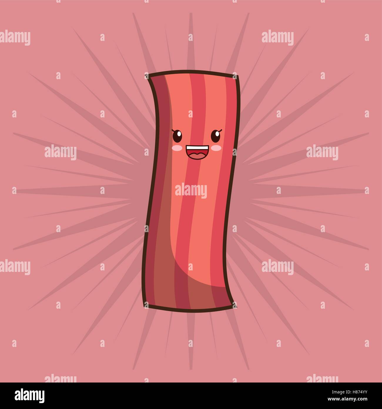 bacon cartoon food Stock Vector Image & Art - Alamy