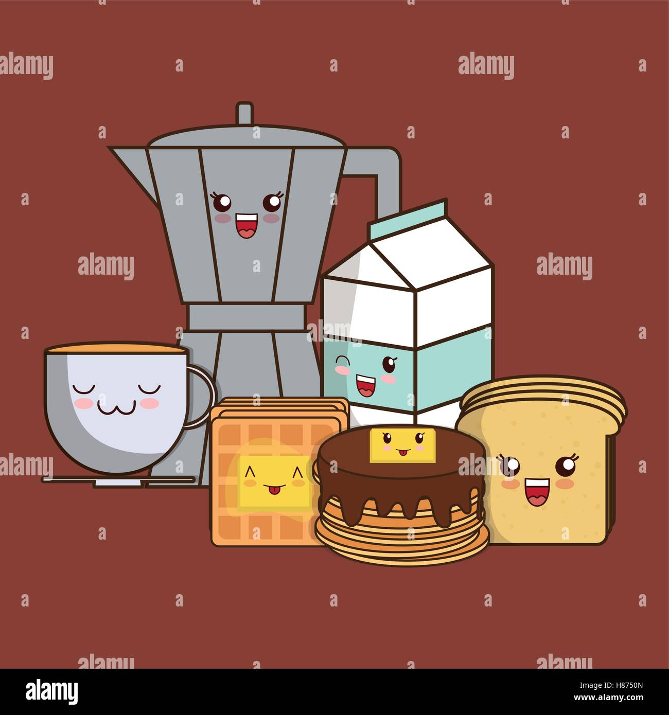 american breakfast cartoon Stock Vector Image & Art - Alamy