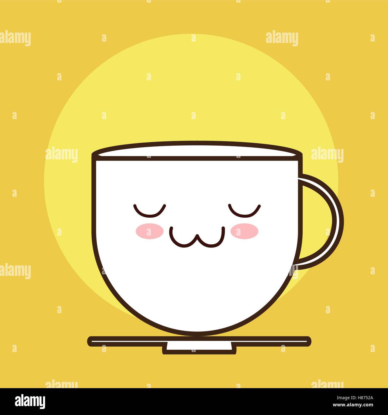 tea cup cartoon Stock Vector Image & Art - Alamy