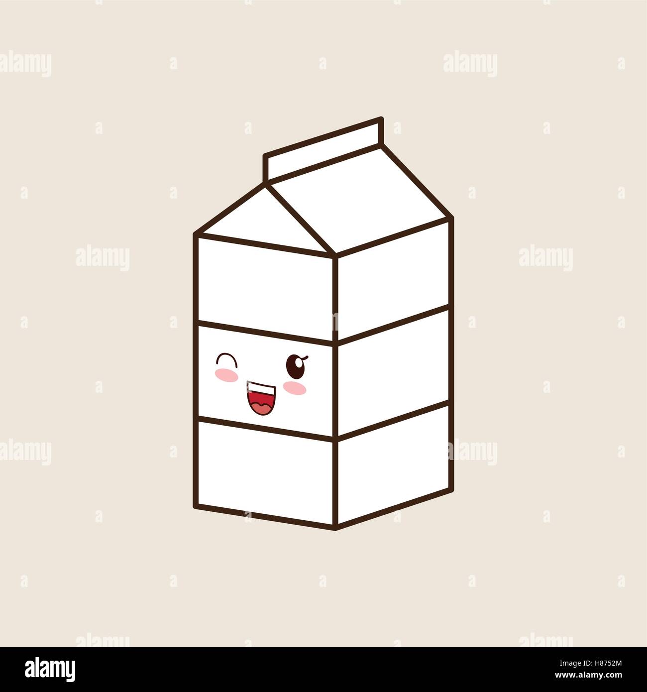 milk box cartoon Stock Vector Image & Art - Alamy