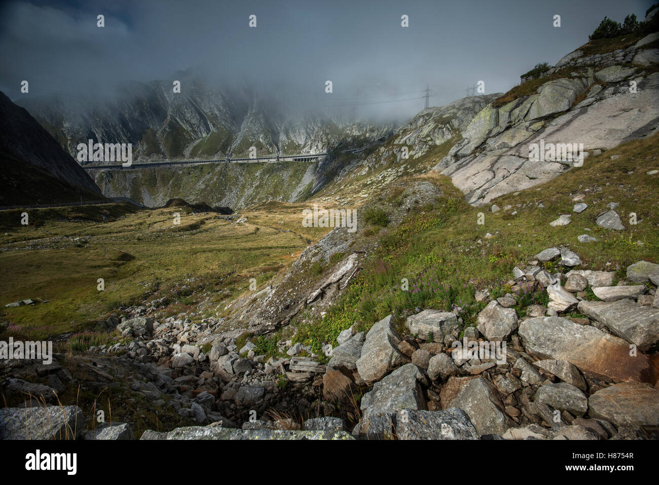 St Gotthard Pass, Switzerland. September 2016 The St Gotthard Pass ...