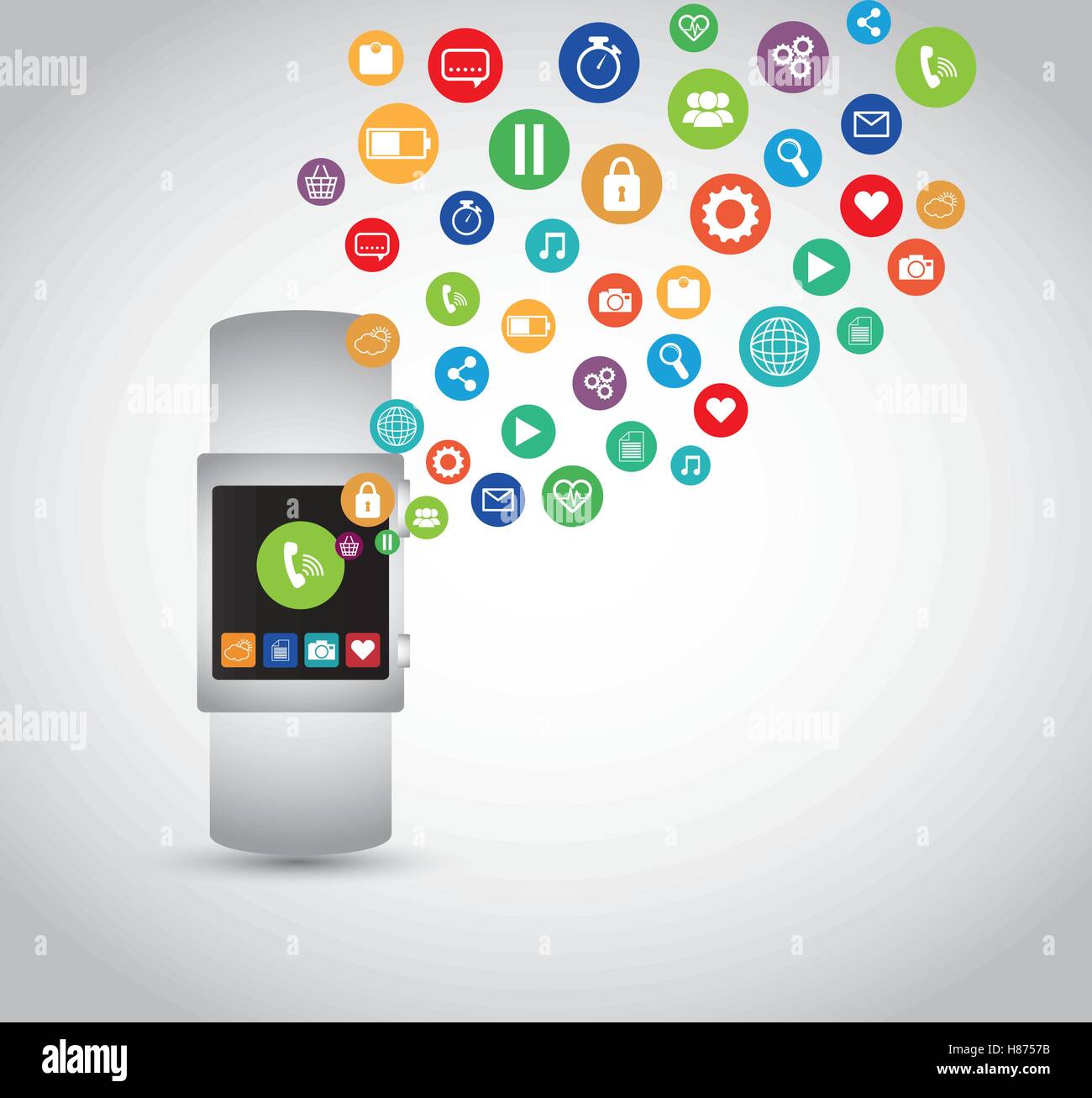 Wearable mobile technology Stock Vector Image & Art - Alamy
