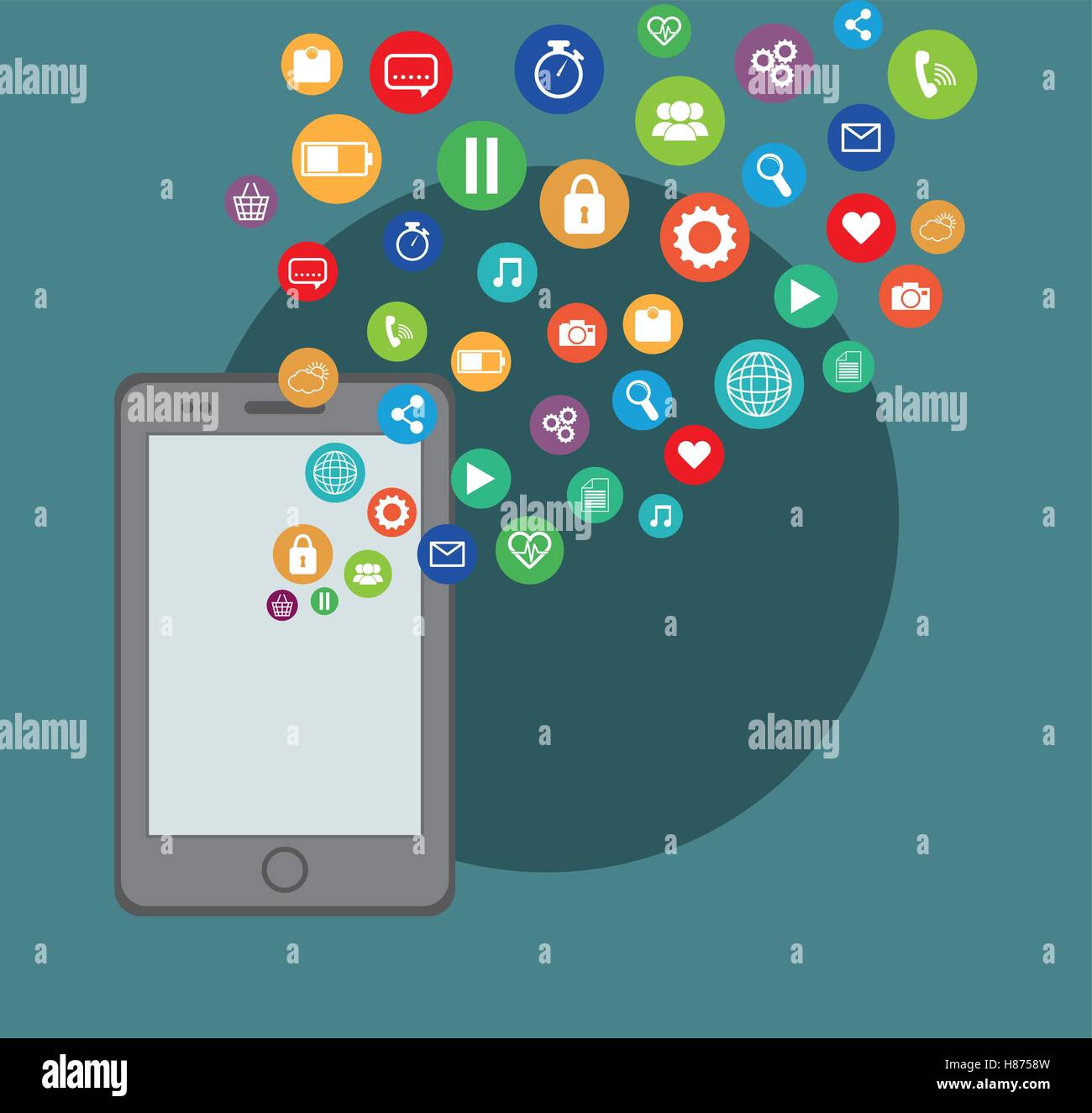 Mobile app technology Stock Vector Image & Art - Alamy