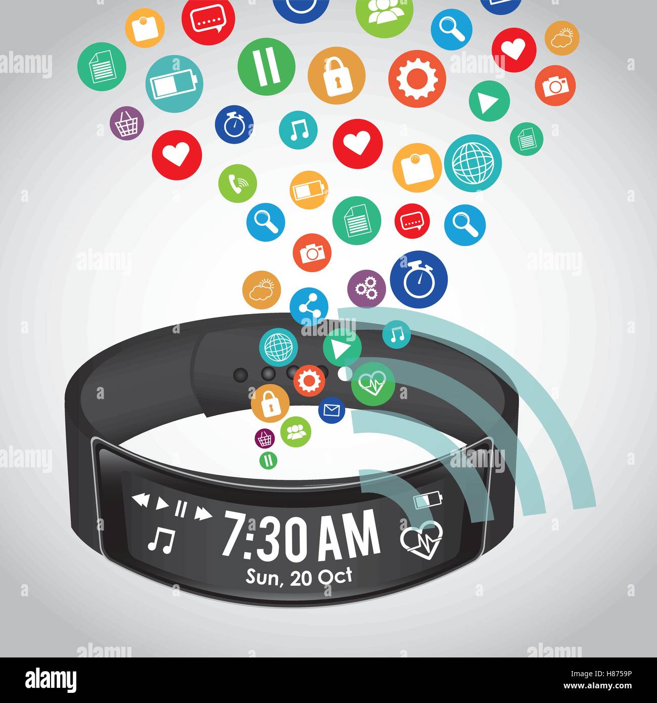 Wearable mobile technology Stock Vector Image & Art - Alamy
