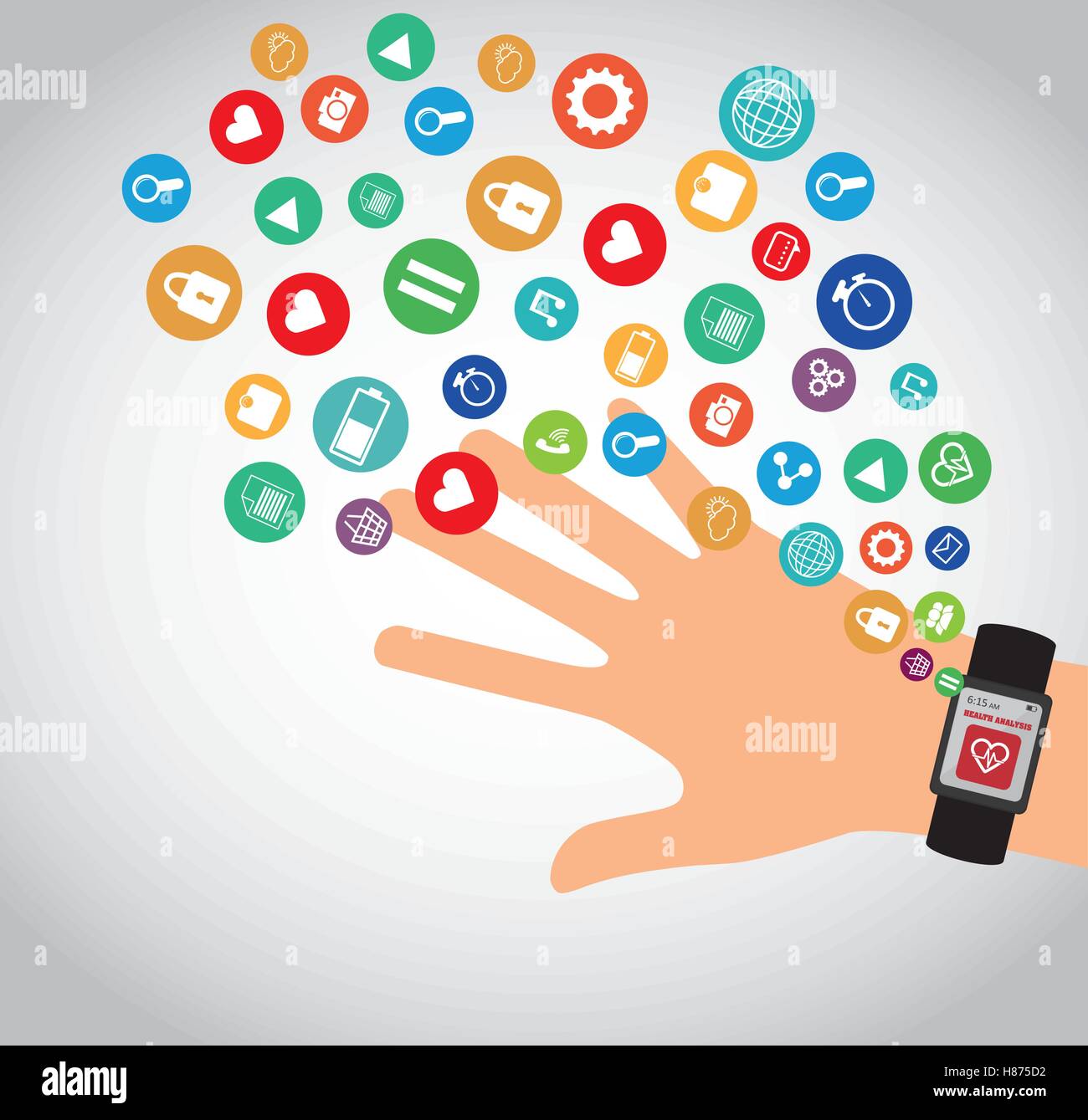 Wearable mobile technology Stock Vector Image & Art - Alamy