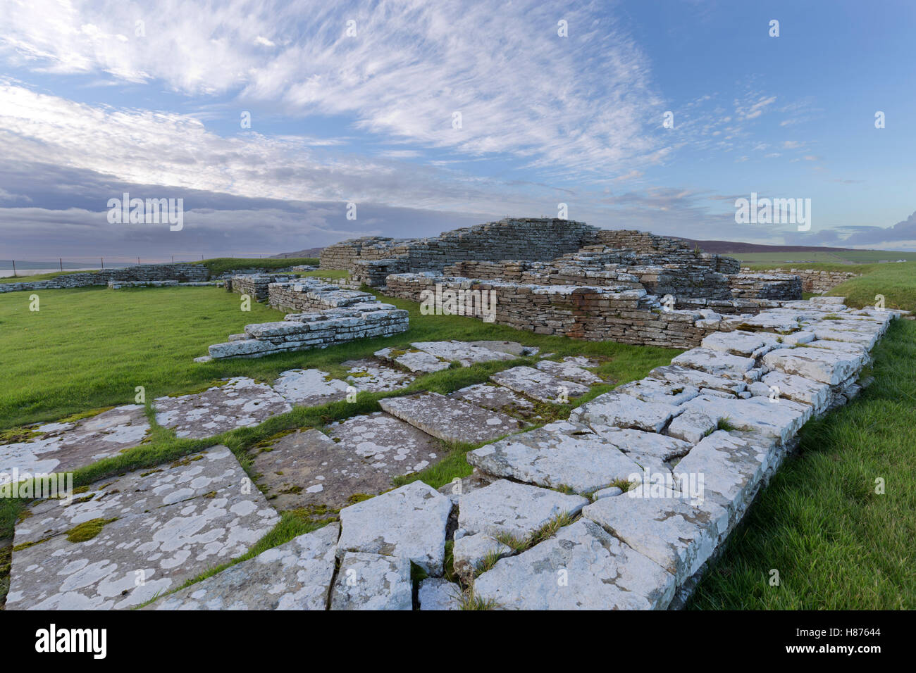Remains of Norse castle, Orkney Stock Photo - Alamy