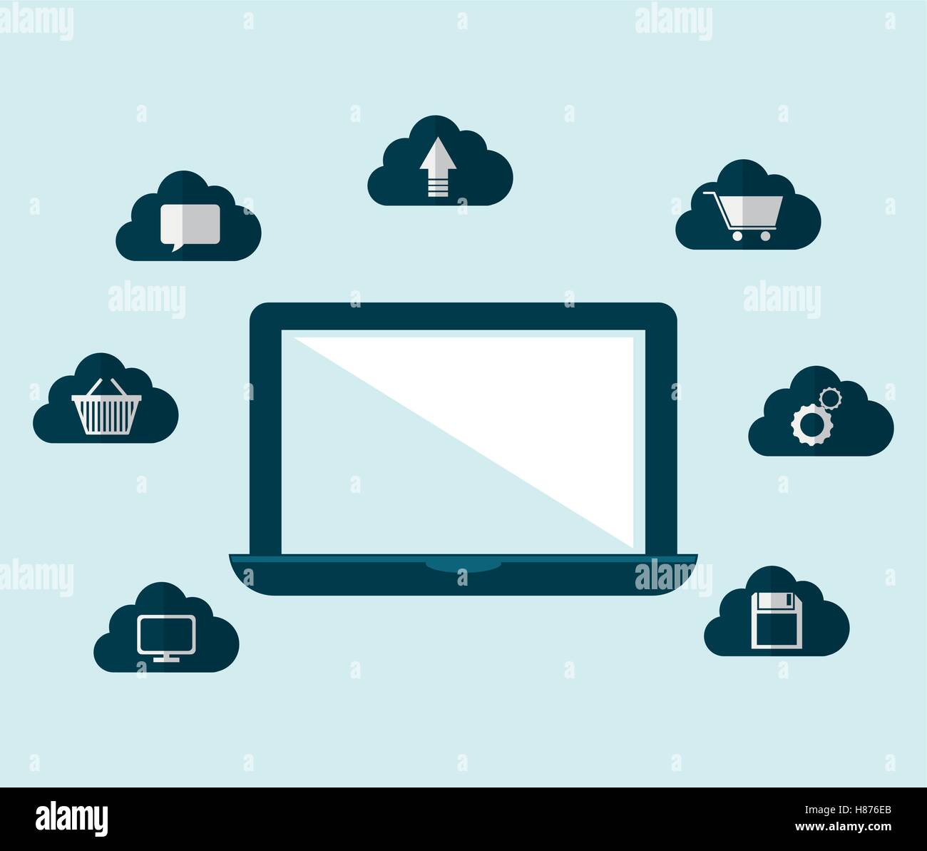 Cloud computing gears upload hi-res stock photography and images - Alamy