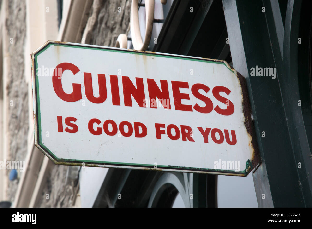 Guinness Marketing Sign, Kenmare Stock Photo - Alamy