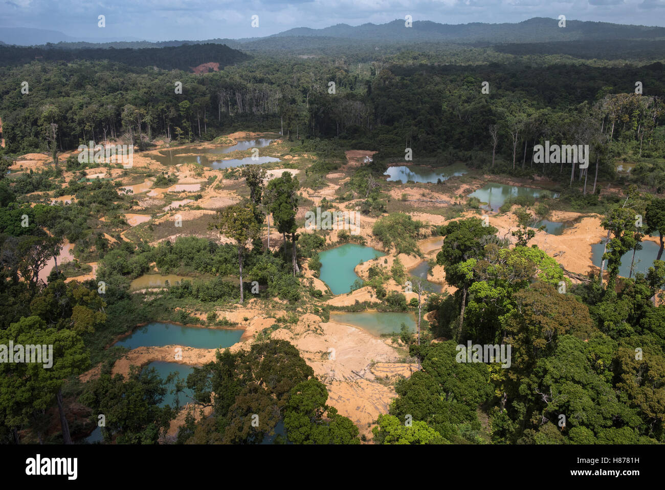 Gold mining in rainforest, Guyana Stock Photo - Alamy