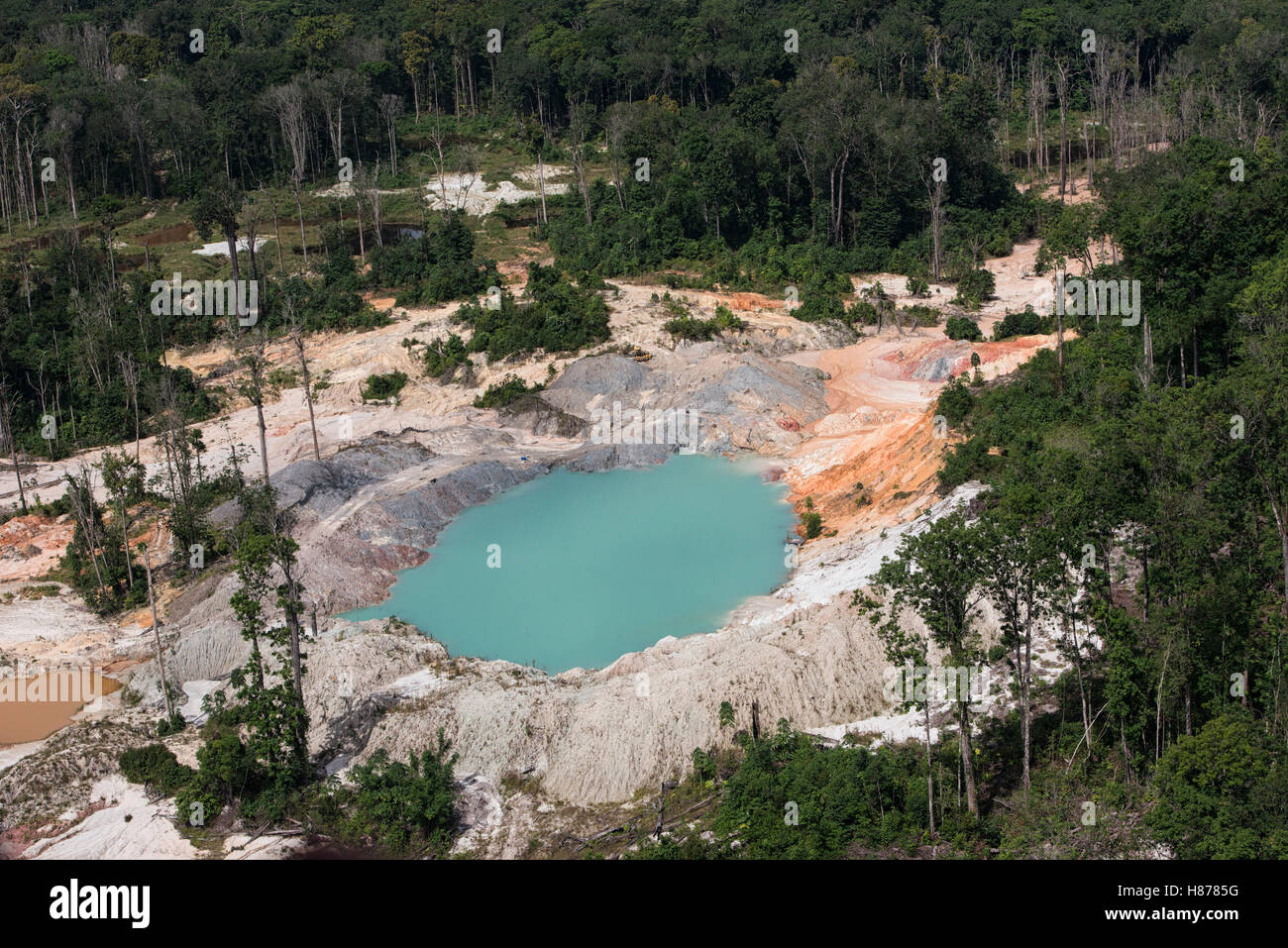 Gold mining in rainforest, Guyana Stock Photo - Alamy