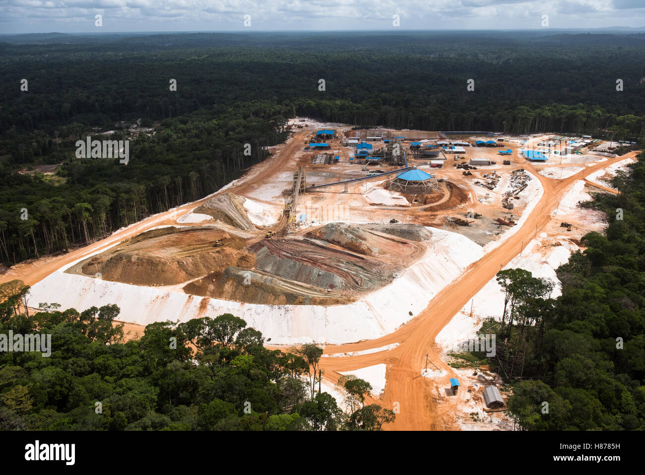 Gold mining in rainforest, Guyana Stock Photo - Alamy