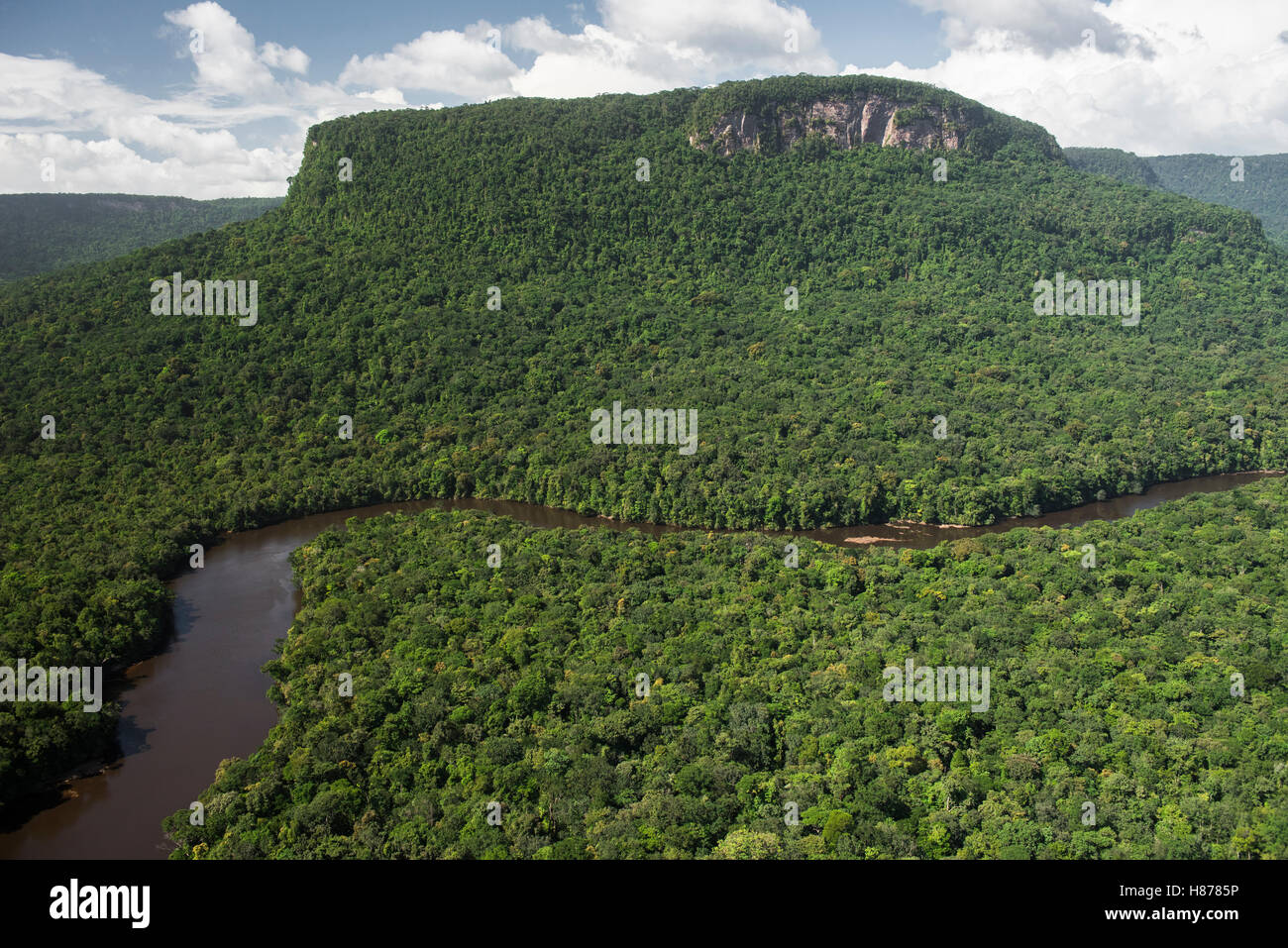 Potaro River flowing through rainforest, Kaieteur National Park, Guyana ...