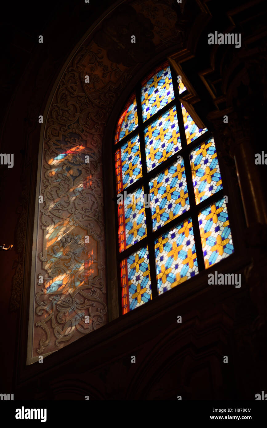 Light shines through the window in church Stock Photo - Alamy