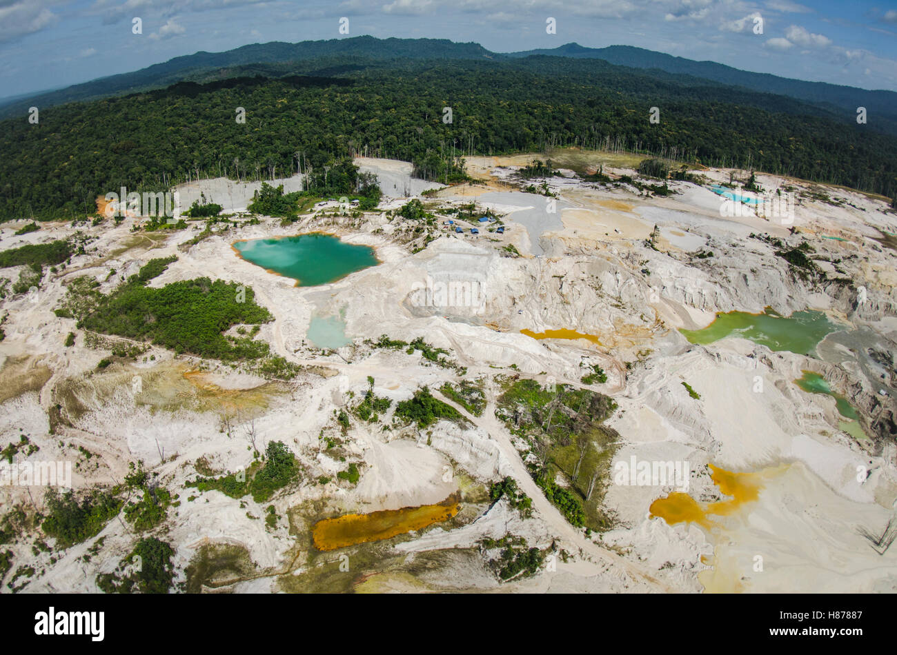 Gold mining in rainforest, Guyana Stock Photo - Alamy