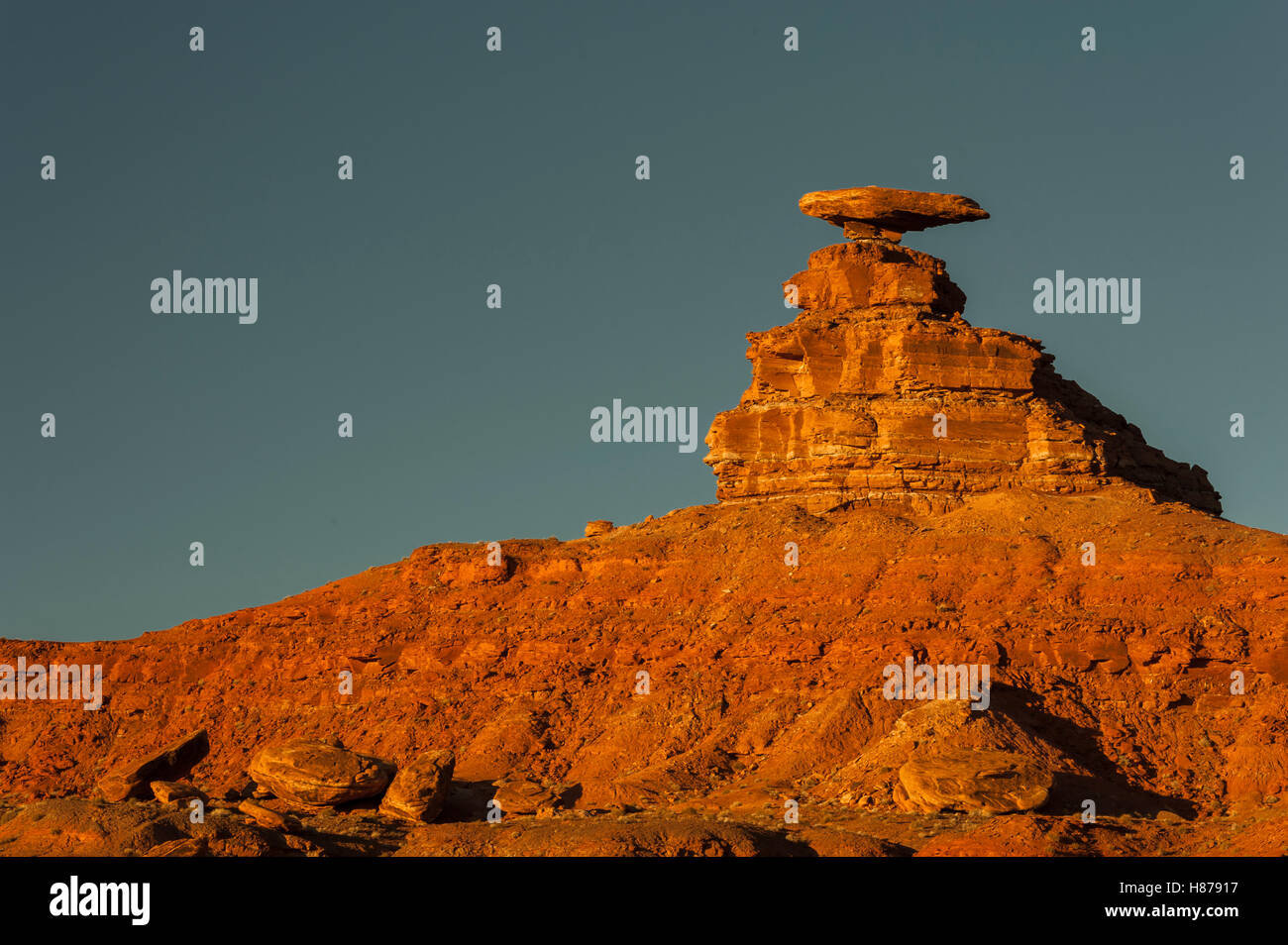 Halgaito shale rock formation called 'Mexican Hat' on the San Juan ...