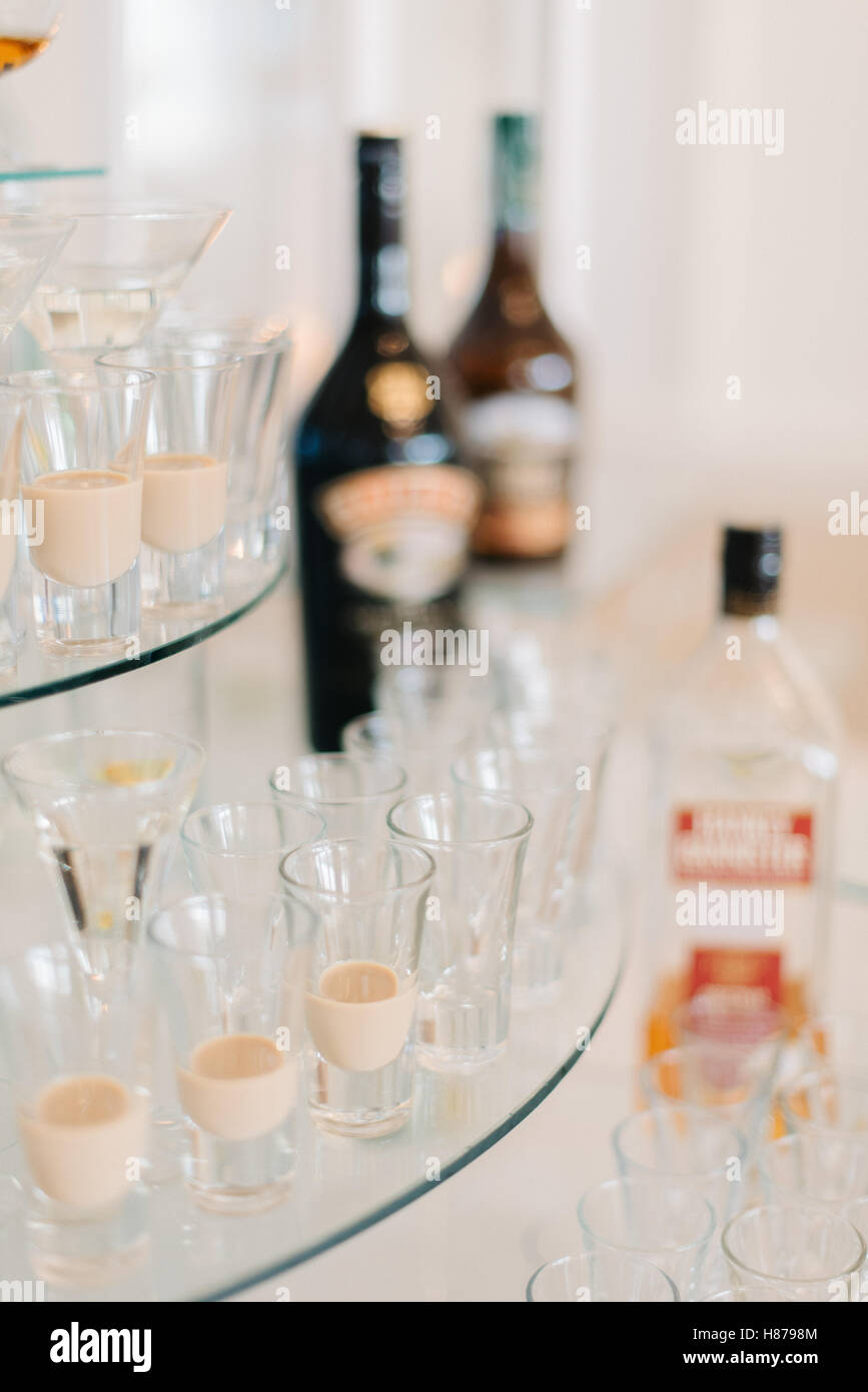 Empty glass stands party hi-res stock photography and images - Alamy