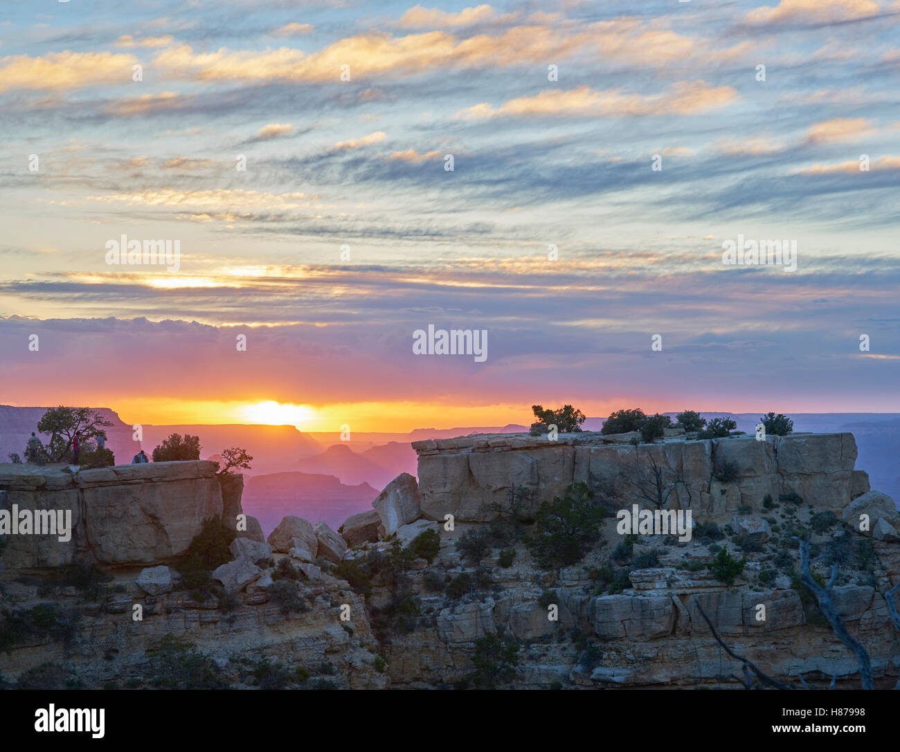 Buttes at sunset, Grand Canyon, Mather Point, Grand Canyon National ...