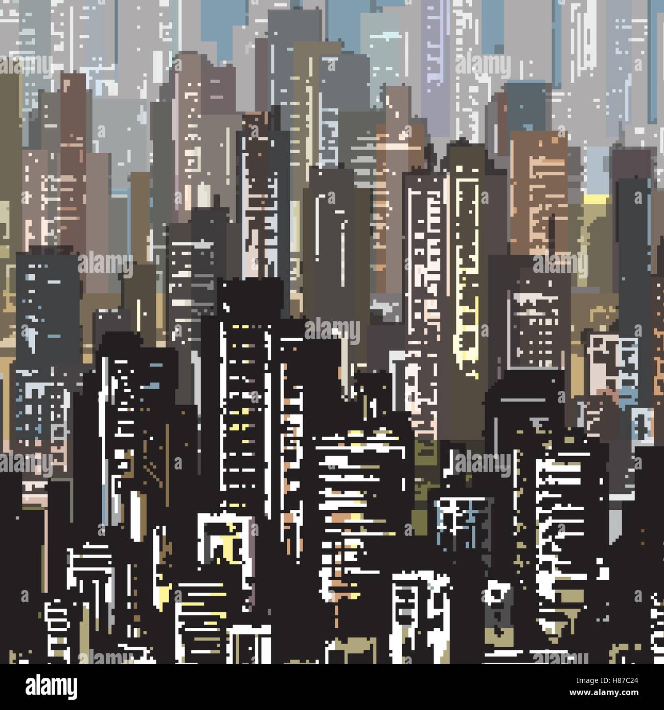 Cityscape hand drawn, vector illustration Stock Vector Image & Art - Alamy