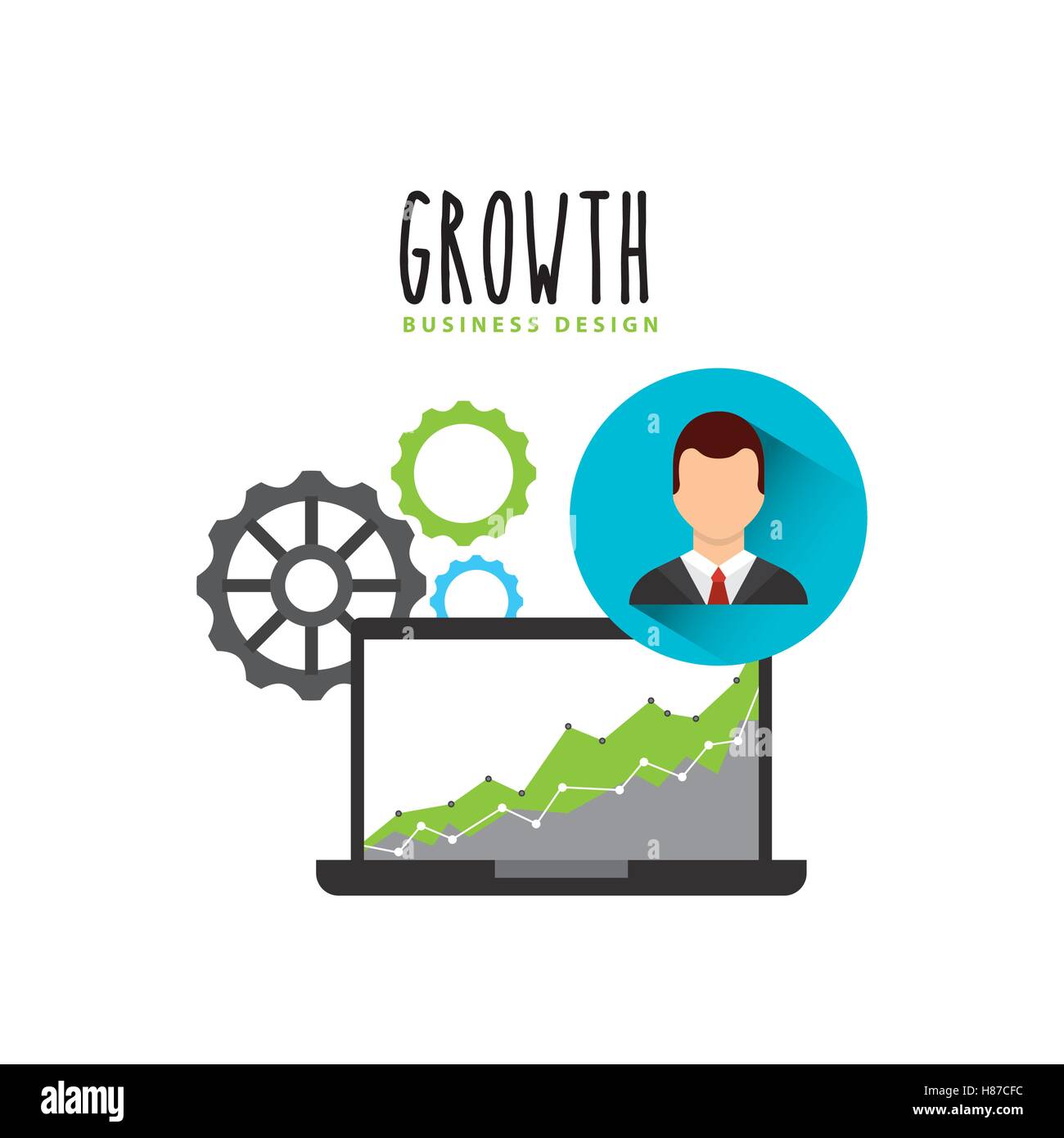 Business growth funds flat icons vector illustration design Stock ...