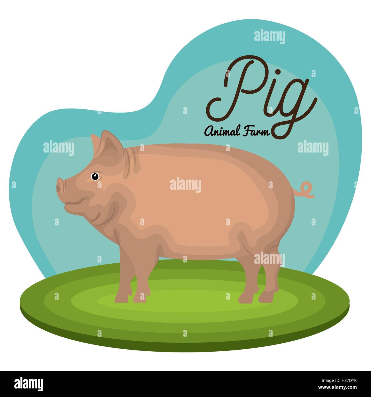 pig animal farm icon vector illustration design Stock Vector Image ...