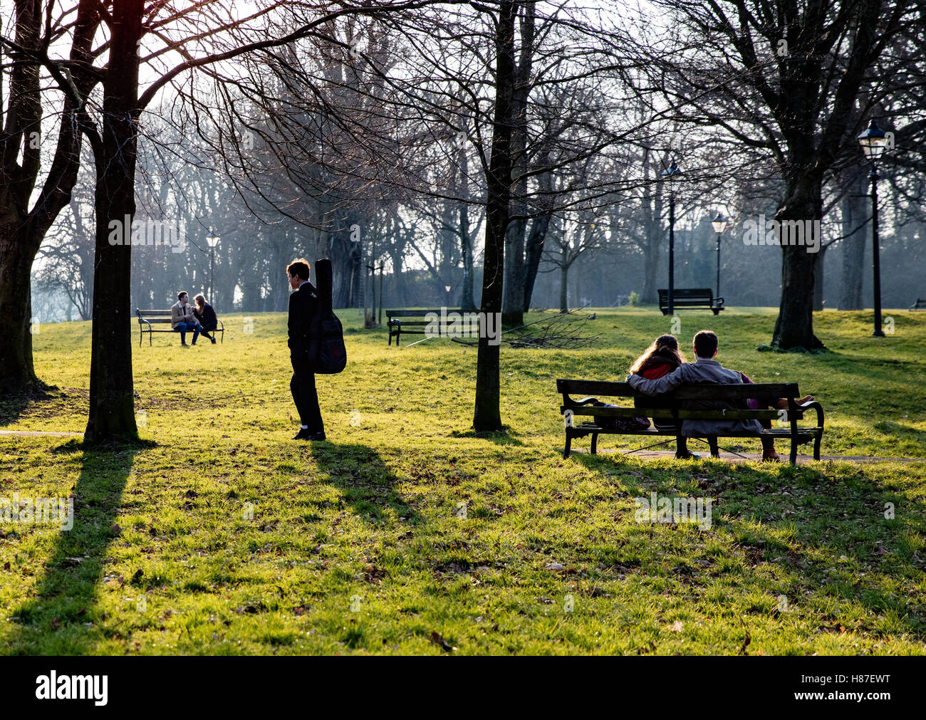 Spring sunshine on village hi-res stock photography and images - Alamy
