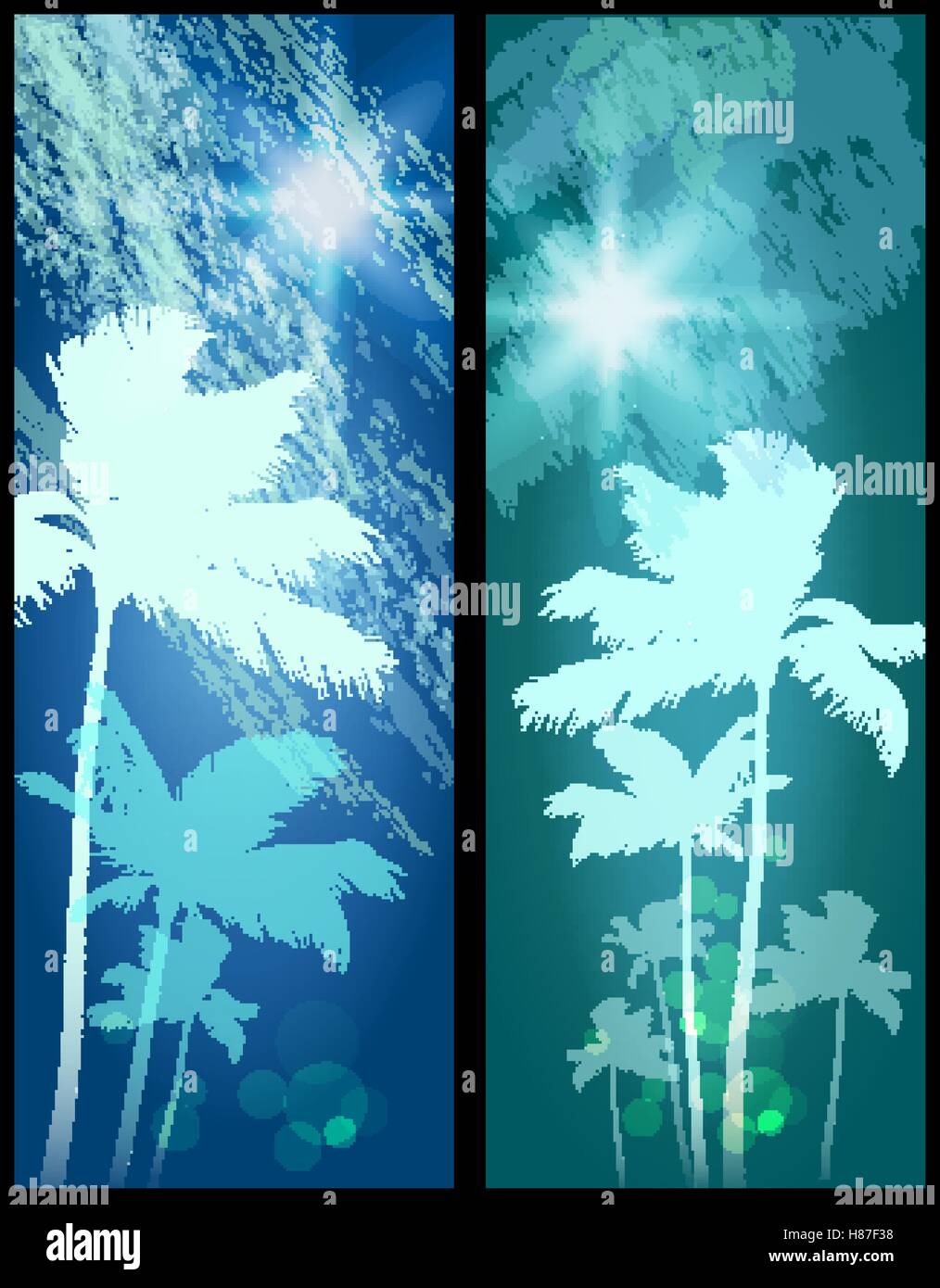 Beach cloudy sky Stock Vector Images - Alamy