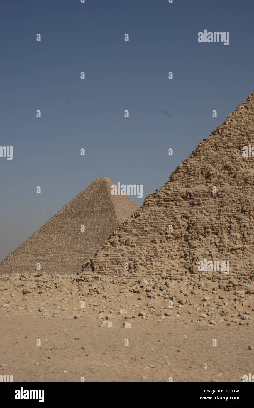 The Great and middle pyramid Stock Photo - Alamy