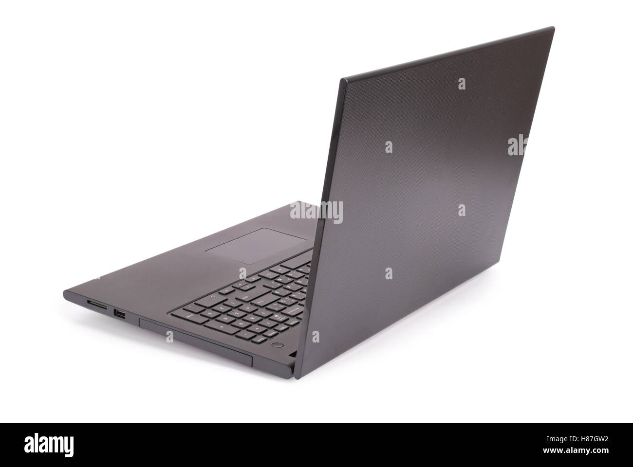 Black laptop white background with soft shadow. Clipping path Stock ...