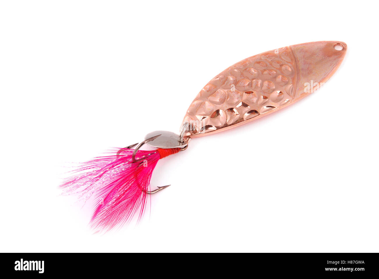 Fishing bait isolated on white background. Closeup with clipping path ...