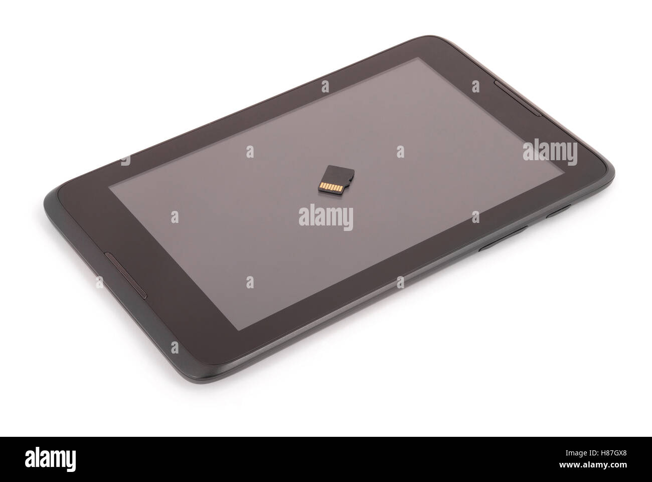 Flash card on the tablet PC. Closeup with clipping path Stock Photo - Alamy