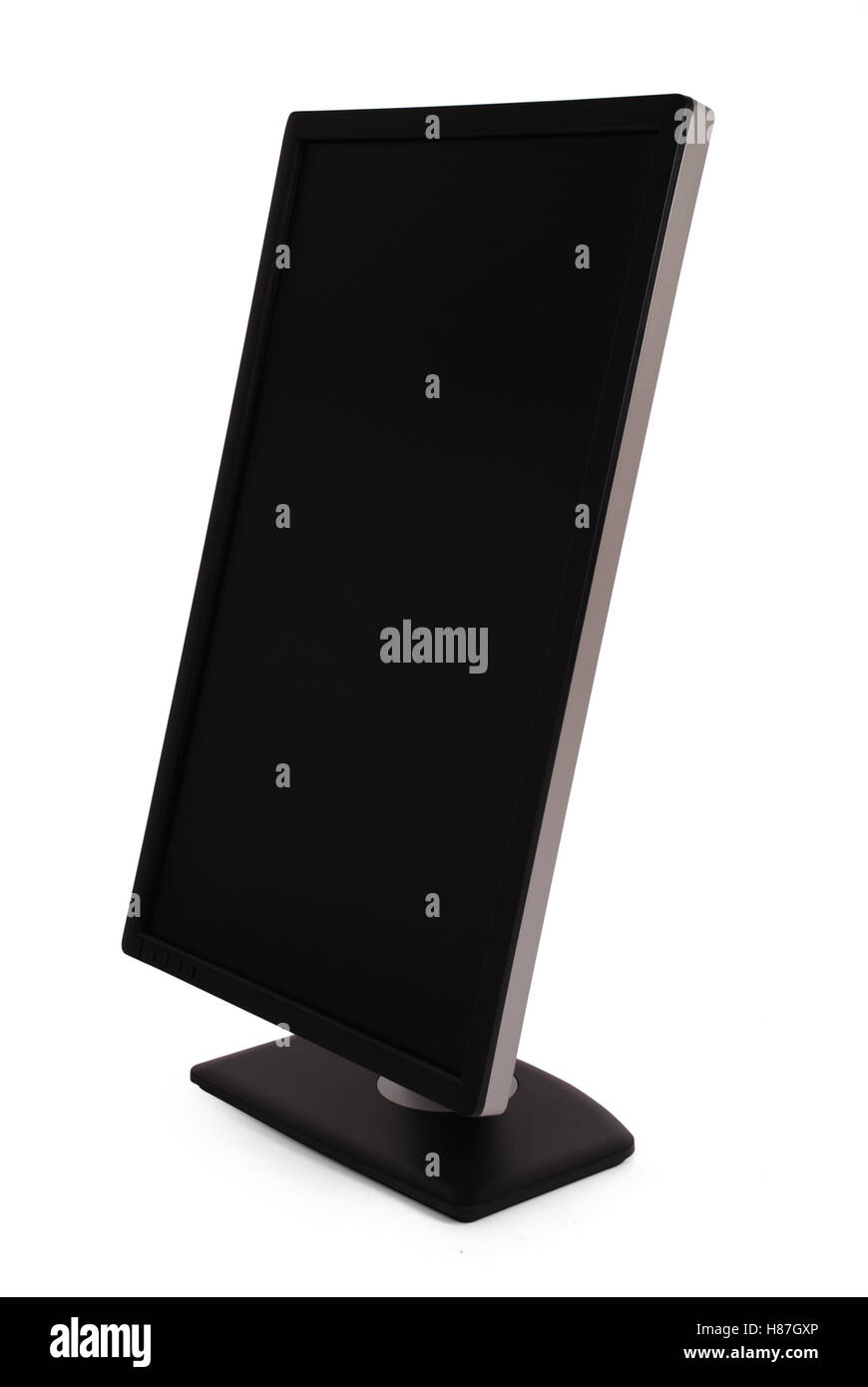 Black PC monitor white background with soft shadow (Clipping path Stock ...