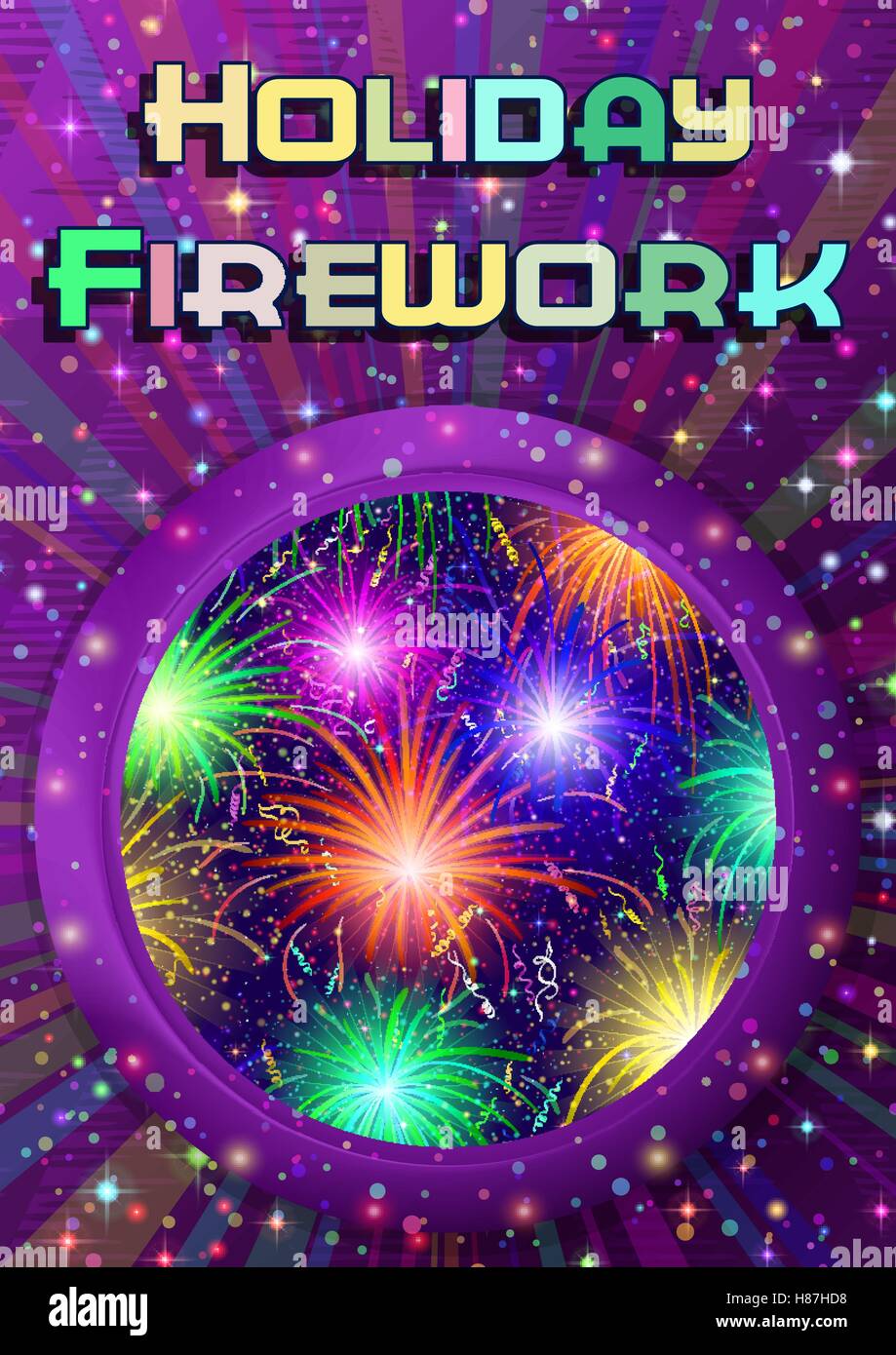 Window with Firework Stock Vector Image & Art - Alamy