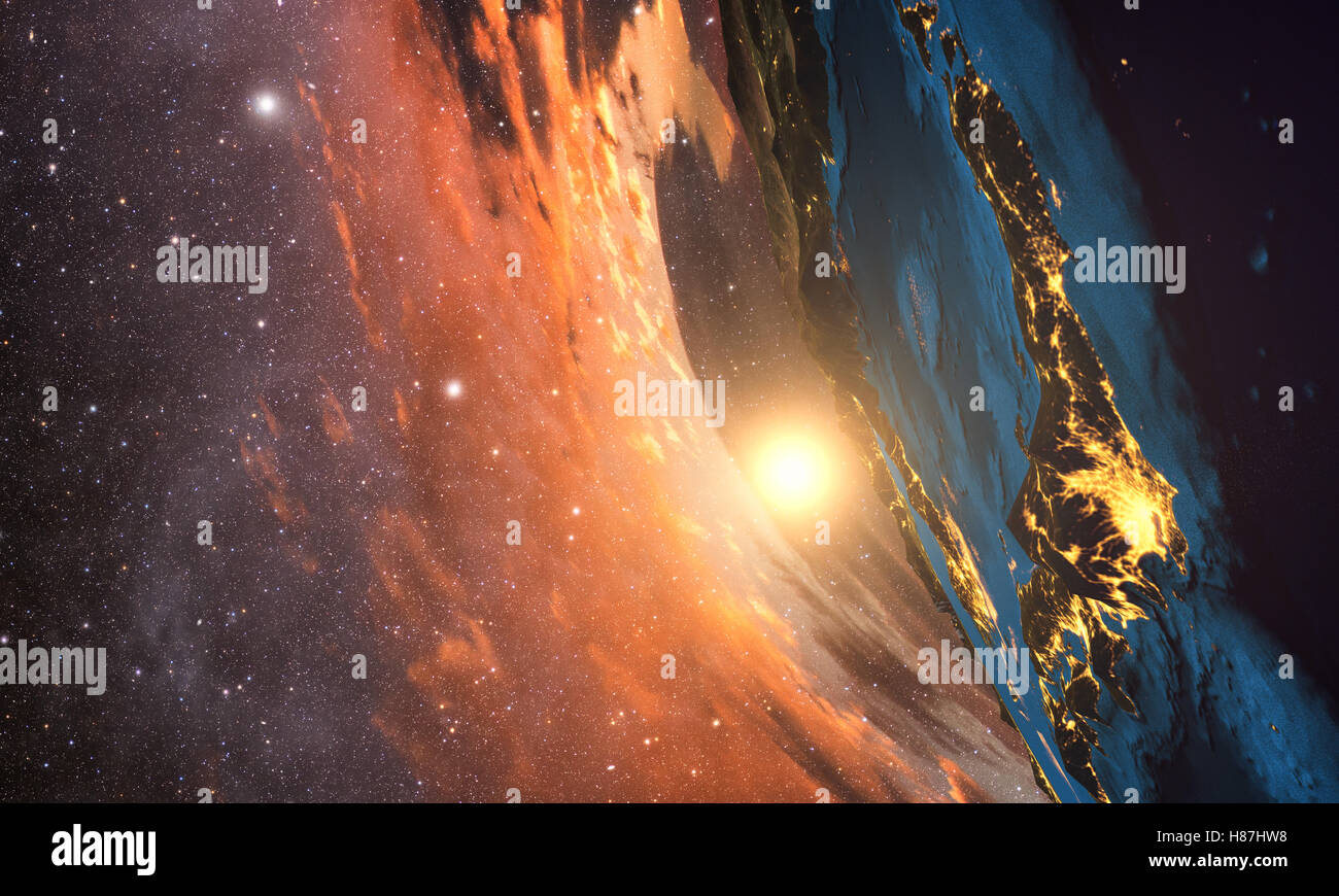 3D rendering of detailed colorful Earth, highly detailed planet earth ...