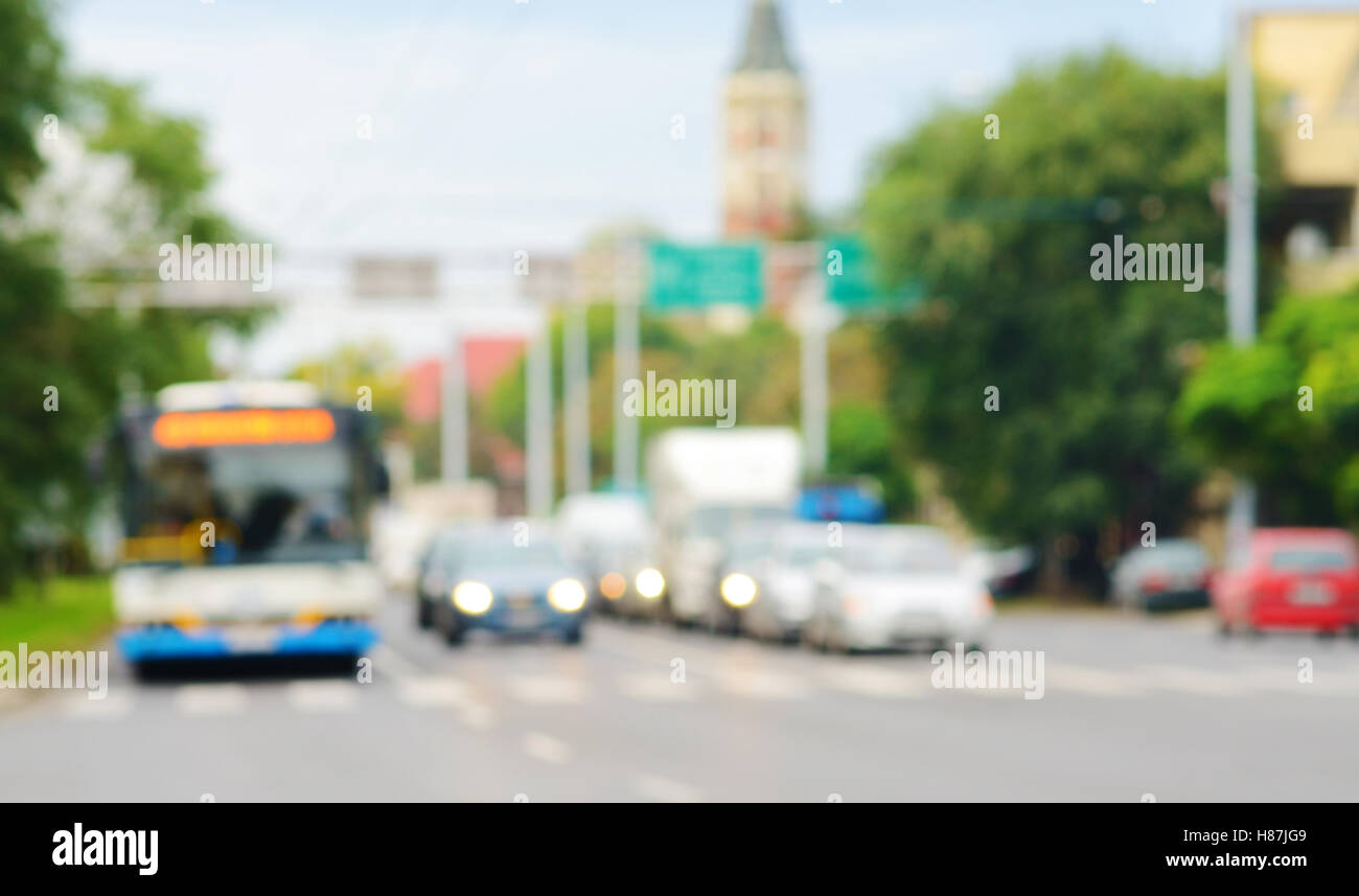 Blurred photo of traffic in the city Stock Photo - Alamy
