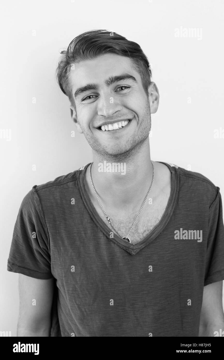 Normal looking male model Black and White Stock Photos & Images - Alamy