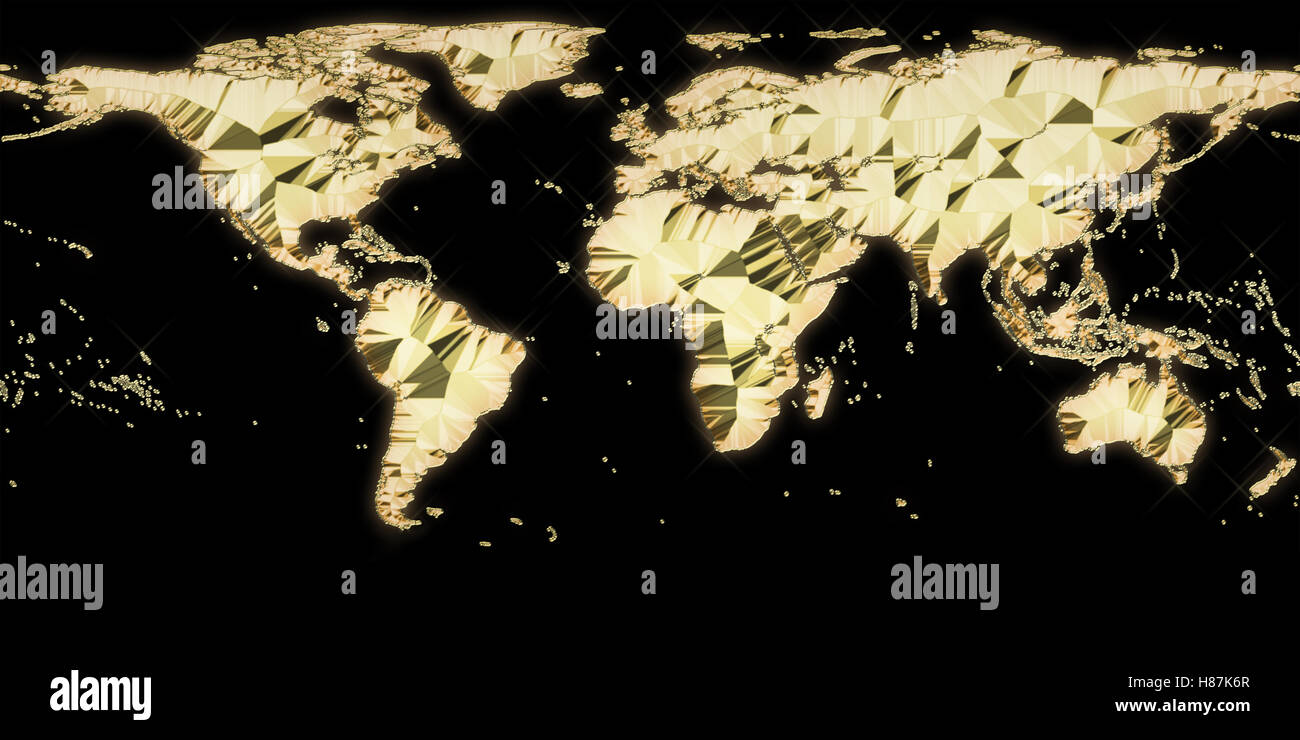 Gold texture World Map Design: best for texturing in 3d programs Stock ...