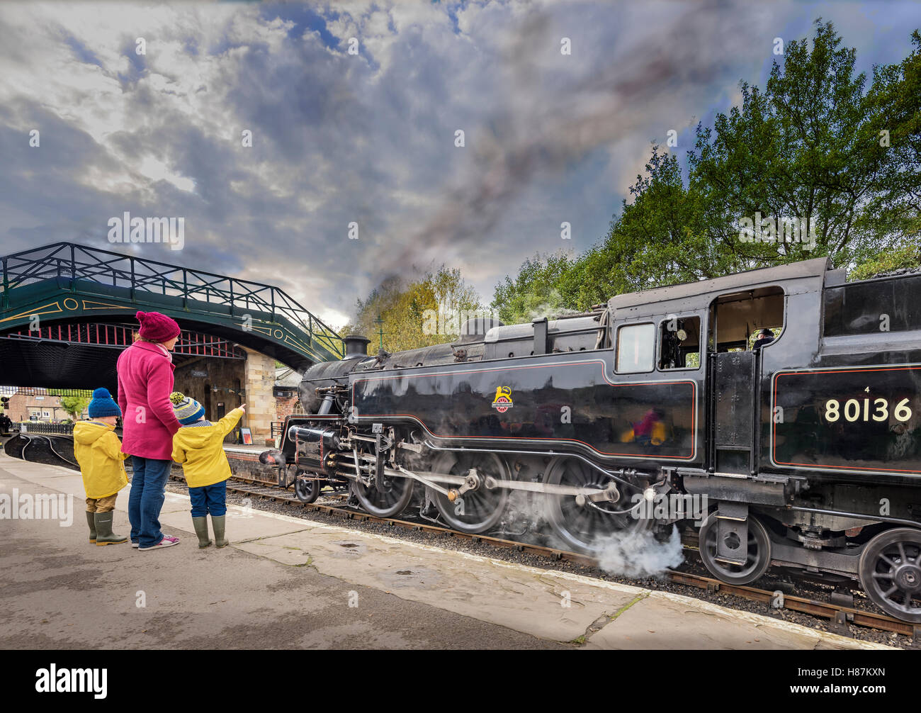 A standard tank engine approaching Pickering Station on the North ...