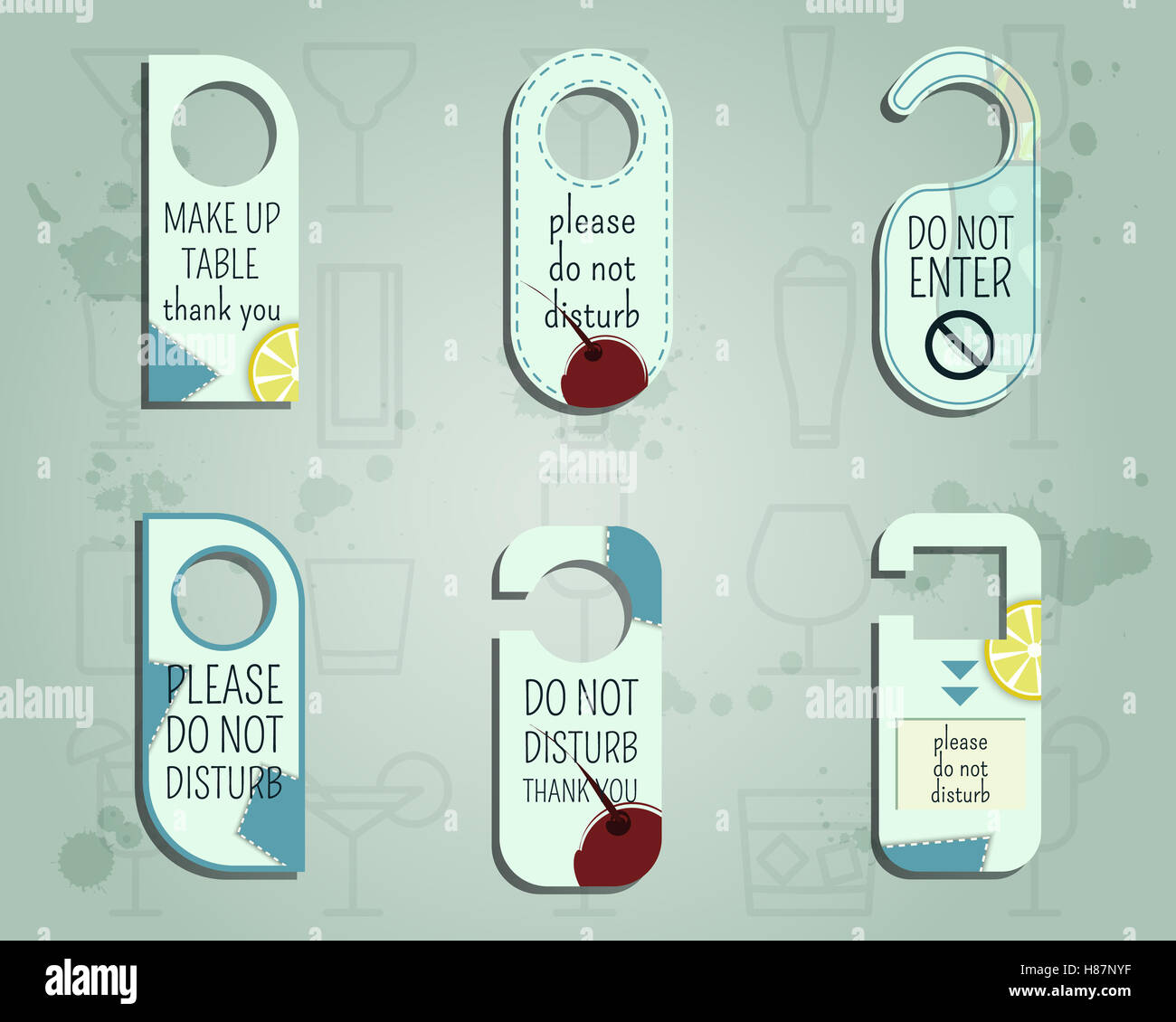 Brand identity elements- Door knob or hanger sign set- do not disturb ...
